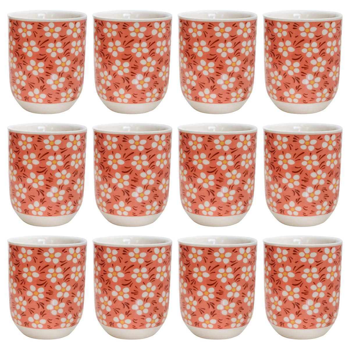12PK LVD Jappa Cup Daisy Peach Home Kitchen Decor Serveware - Bunnings ...