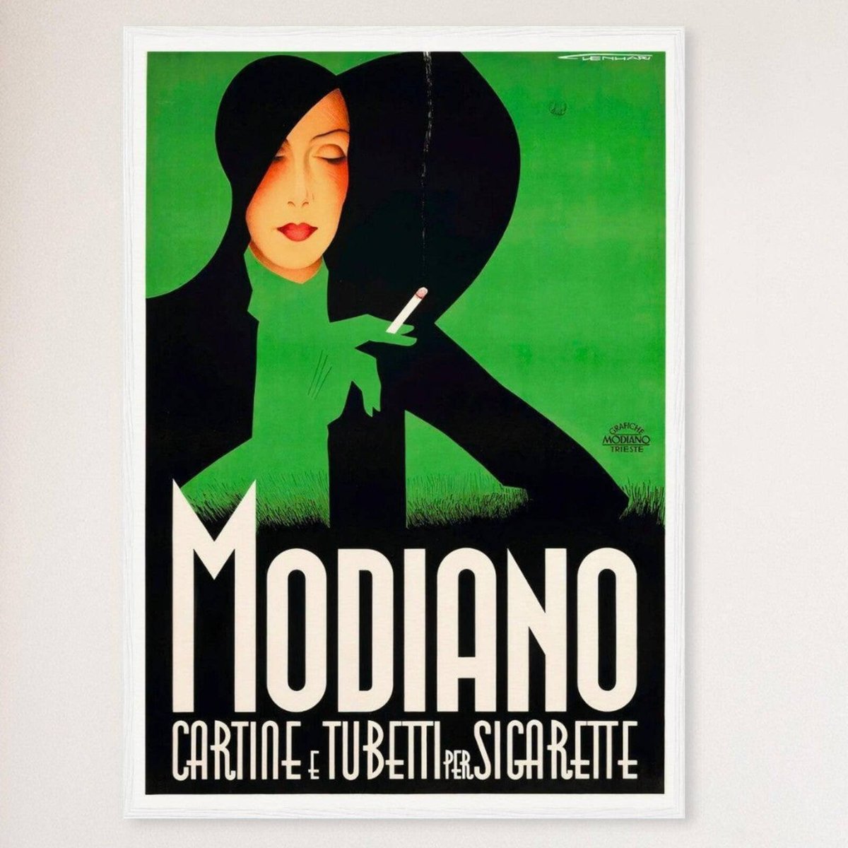 Galrie Modiano by Robert Bereny Vintage Art Deco Poster Elegant and ...