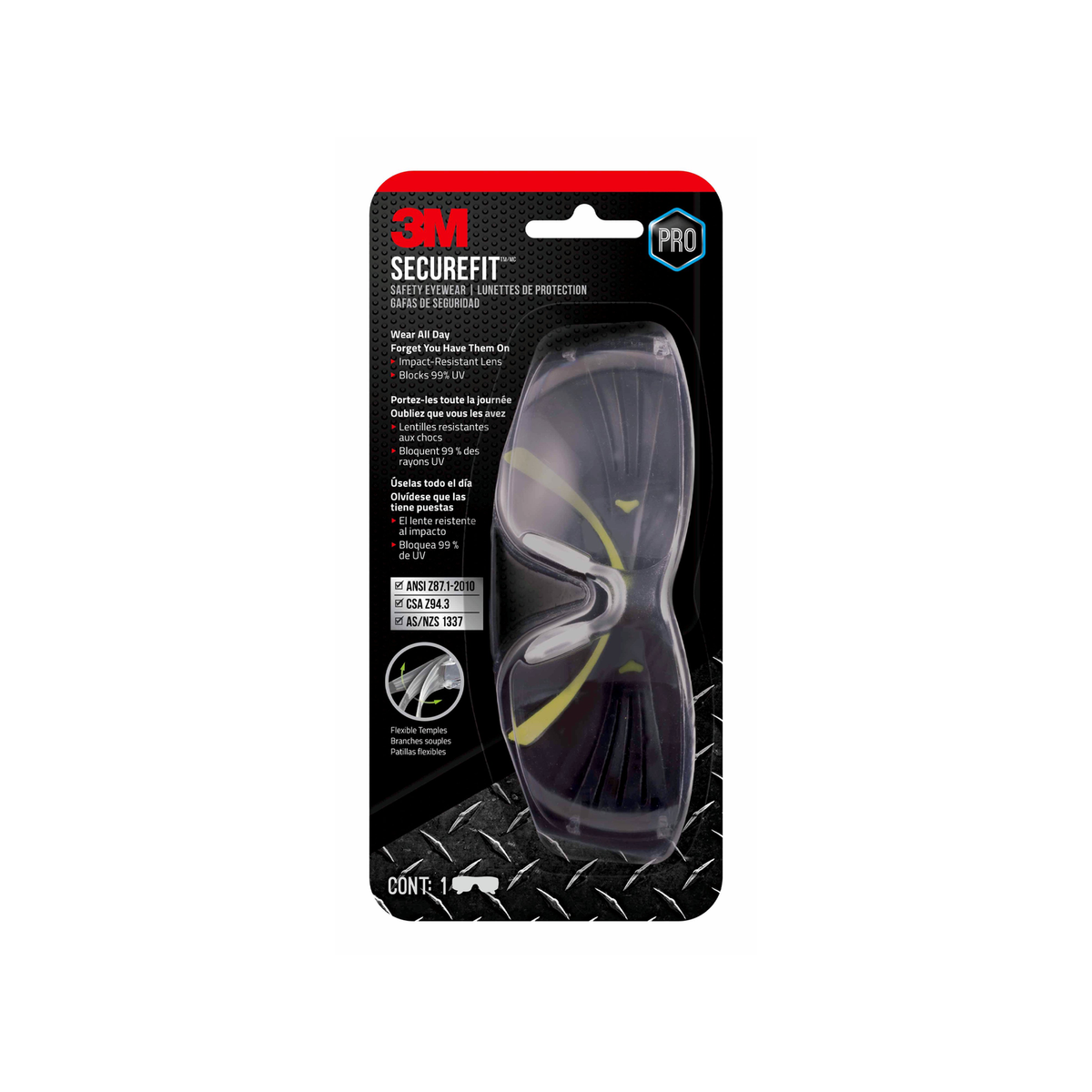3M Clear SecureFit 400 Anti-Fog Eye Protection - Bunnings Australia