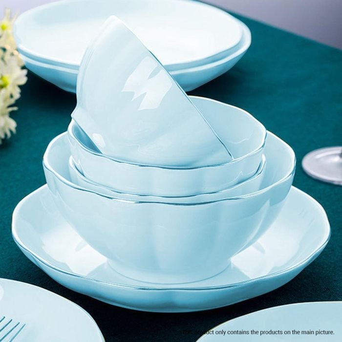 SOGA Light Blue Japanese Style Ceramic Dinnerware Set of 12 - Bunnings ...