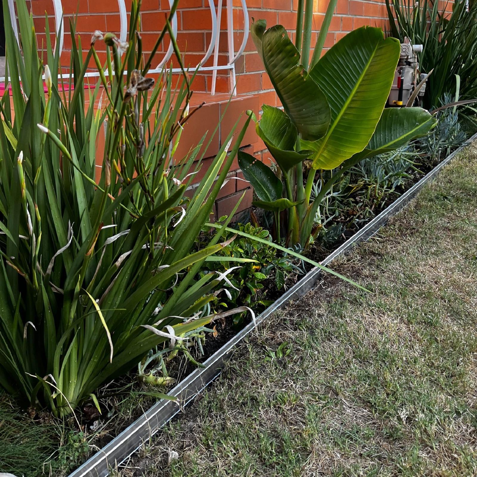 Tuff Edge 2m Brushed Alloy Aluminium Garden Edge 6 Pack Bunnings Australia