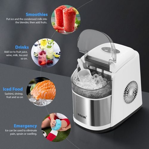 12kg Ice Maker Machine Bullet Shaped Cube Making Countertop Home ...