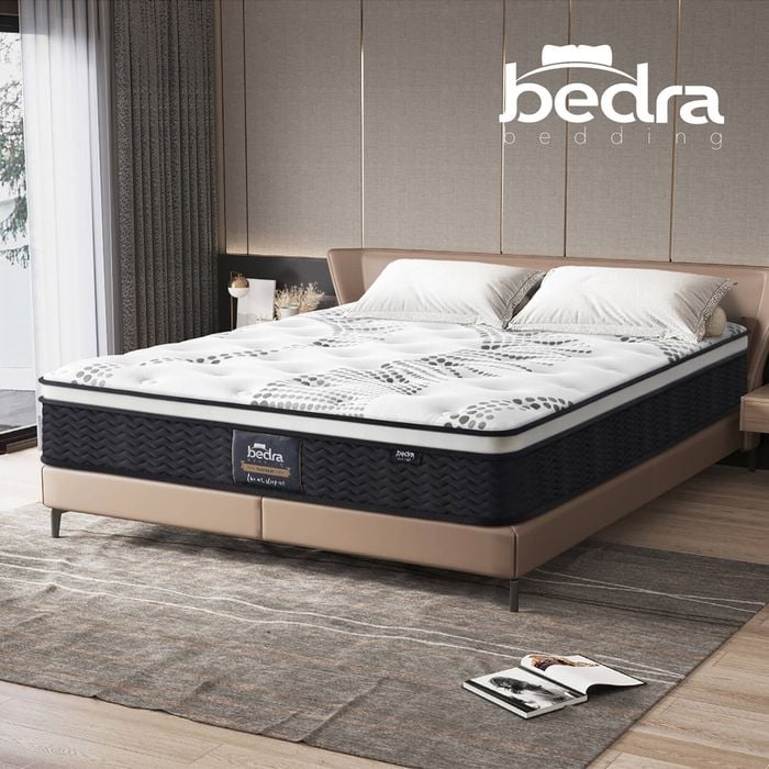 Bedra King Mattress Cool Gel Foam Euro Top Bed 22cm - Bunnings Australia