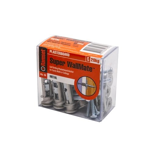Ramset Super Wallmate Toggle Anchor - 10 Pack - Bunnings Australia