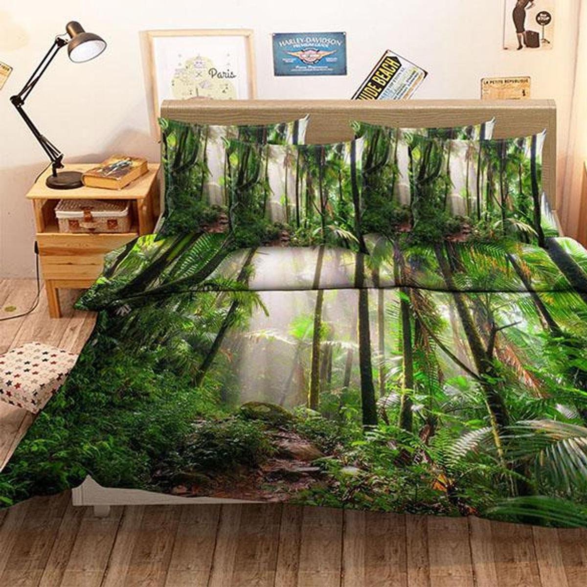 3D Rainforest 26 Bedding Set Pillowcases Quilt Duvet Cover Set Queen ...