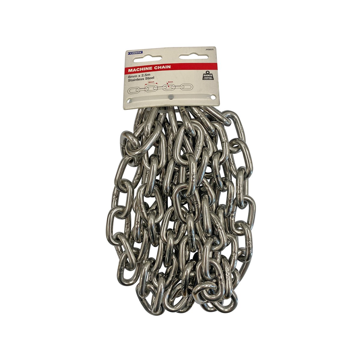 Zenith 8mm x 2.5m Stainless Steel Machine Chain - Bunnings New Zealand