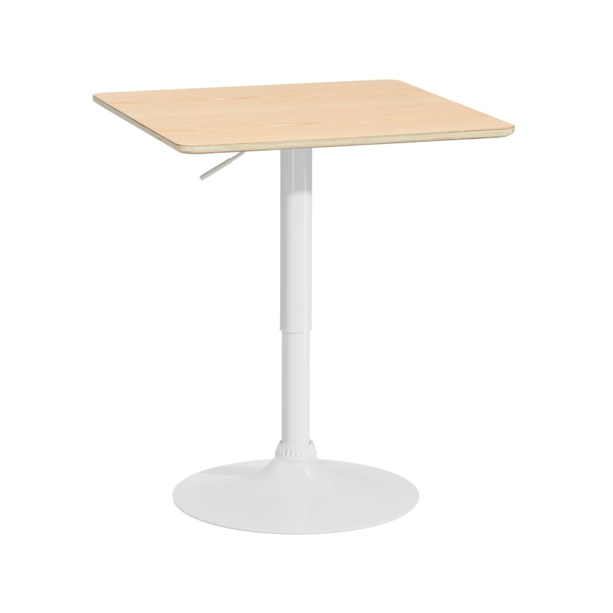 Artiss Bar Table Dining Gas Lift 71-91cm Square Pine - Bunnings Australia