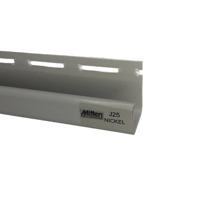 Mitten Vinyl Australia 3.66m Nickel J25 Trim Vinyl Cladding - Bunnings ...