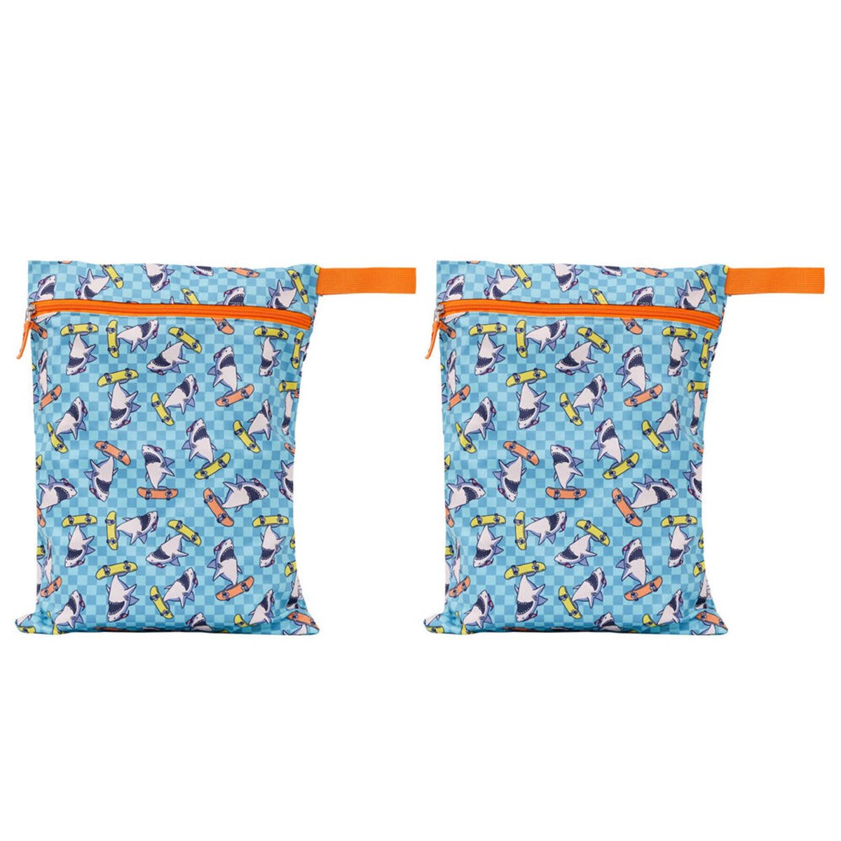 2PK Splosh Out & About Shark Waterproof Kids/Children Wet Bag 40x30cm ...