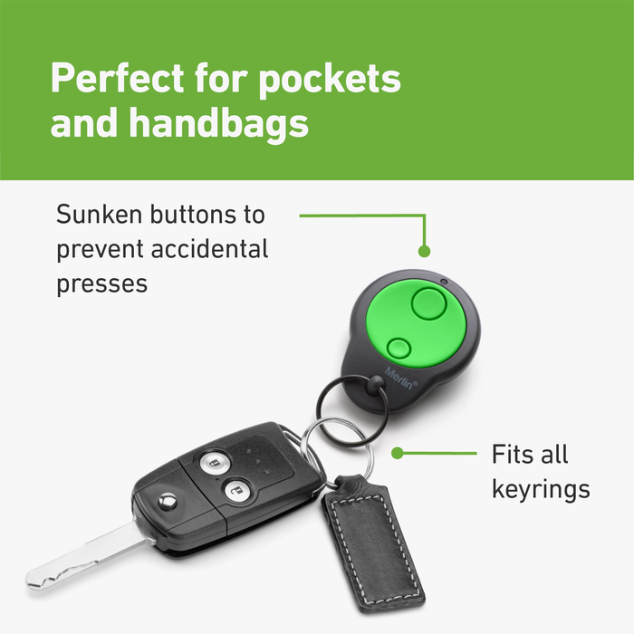 Merlin M842 Keyring Two Button Garage Door Remote Control - Bunnings ...