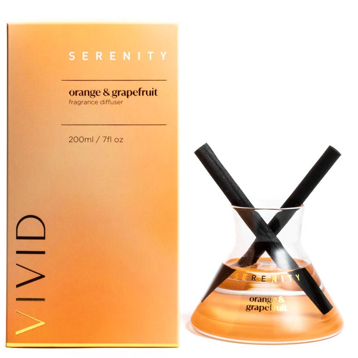 Serenity Vivid Glass Diffuser In Box Orange & Grapefruit 200ml - Bunnings Australia