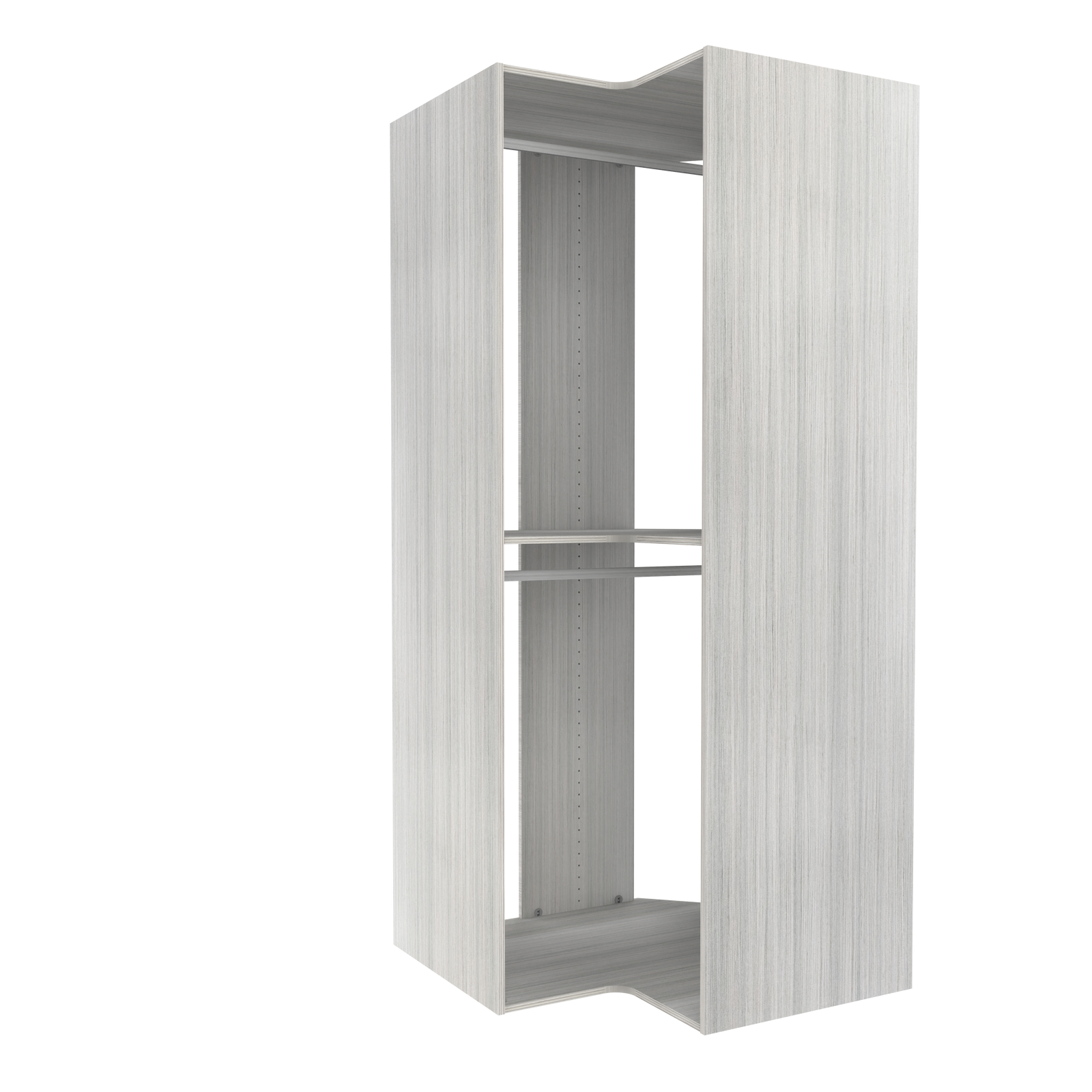 1850 x 800 x 450mm Mist Double Corner Hanging Robe Insert - Lugna Online