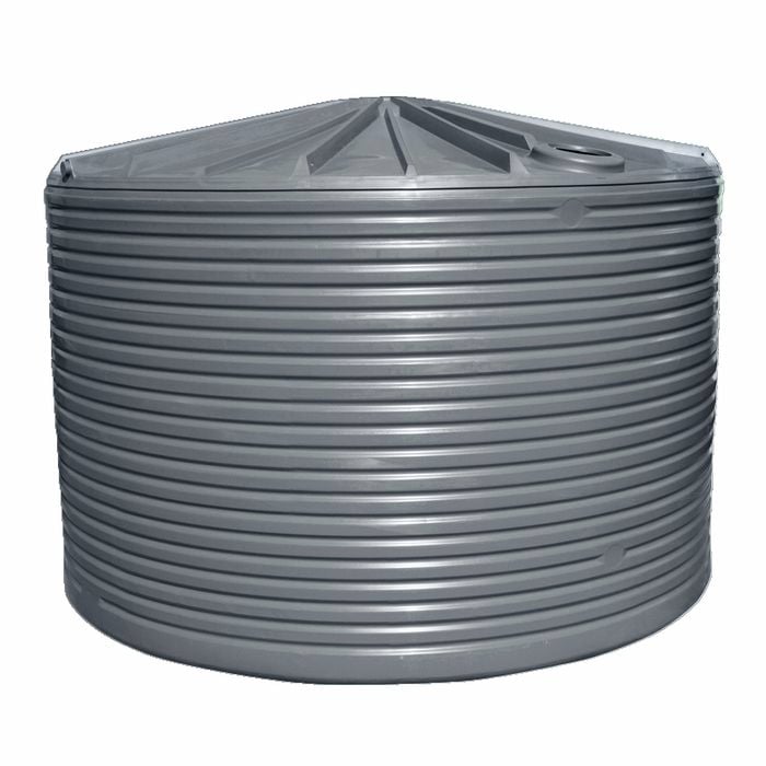 Clark Tanks 31800L Round Poly Water Tank - Slate Grey - Bunnings Australia