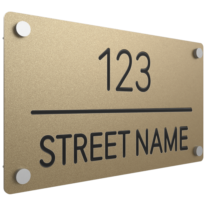 ProtectorAl 380 x 220mm Gold Matt ACM Engraved Custom House Sign ...
