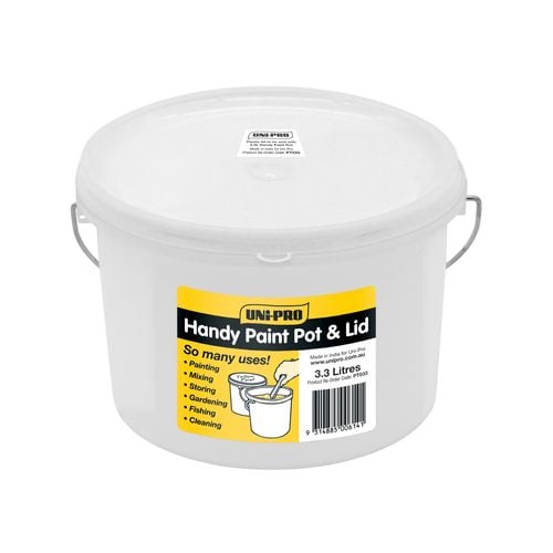 Uni-Pro 3.3L Plastic Paint Pot & Lid - Bunnings Australia