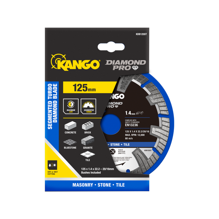 Kango 125mm Segmented Turbo Diamond Saw Blade - Bunnings Australia