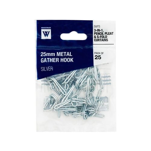 Windoware 25mm Gathering Curtain Hooks - 25 Pack - Bunnings Australia