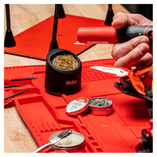 Weller Soldering Brass Sponge Tip Cleaner with Silicone Holder ...