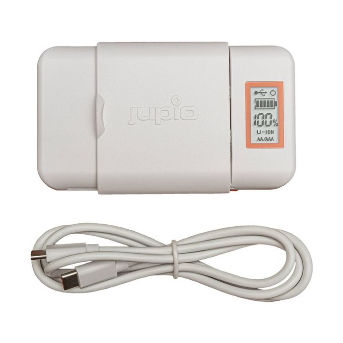 Jupio Universal USB-C Fast Charger Adapter w/LCD For Rechargeable ...
