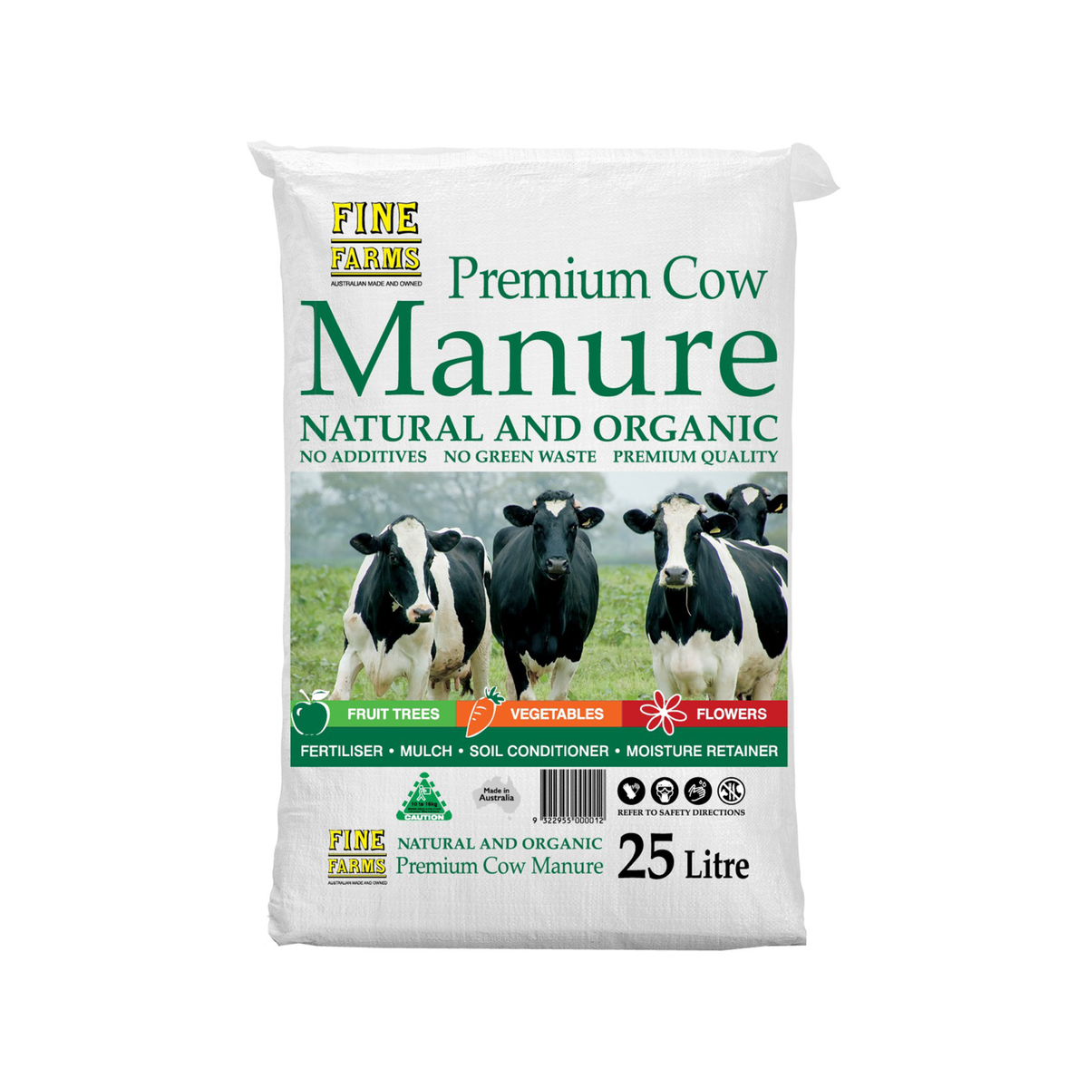 Fine Farms 25L Cow Manure - Bunnings Australia