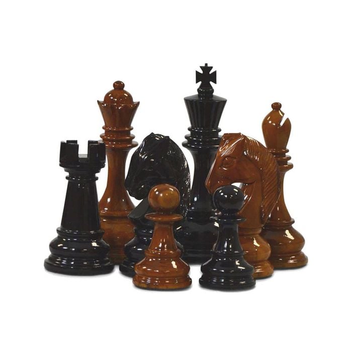 Yardgames 20cm (8 Inch) Handmade Teak Chess Pieces. Play Queens Gambit ...
