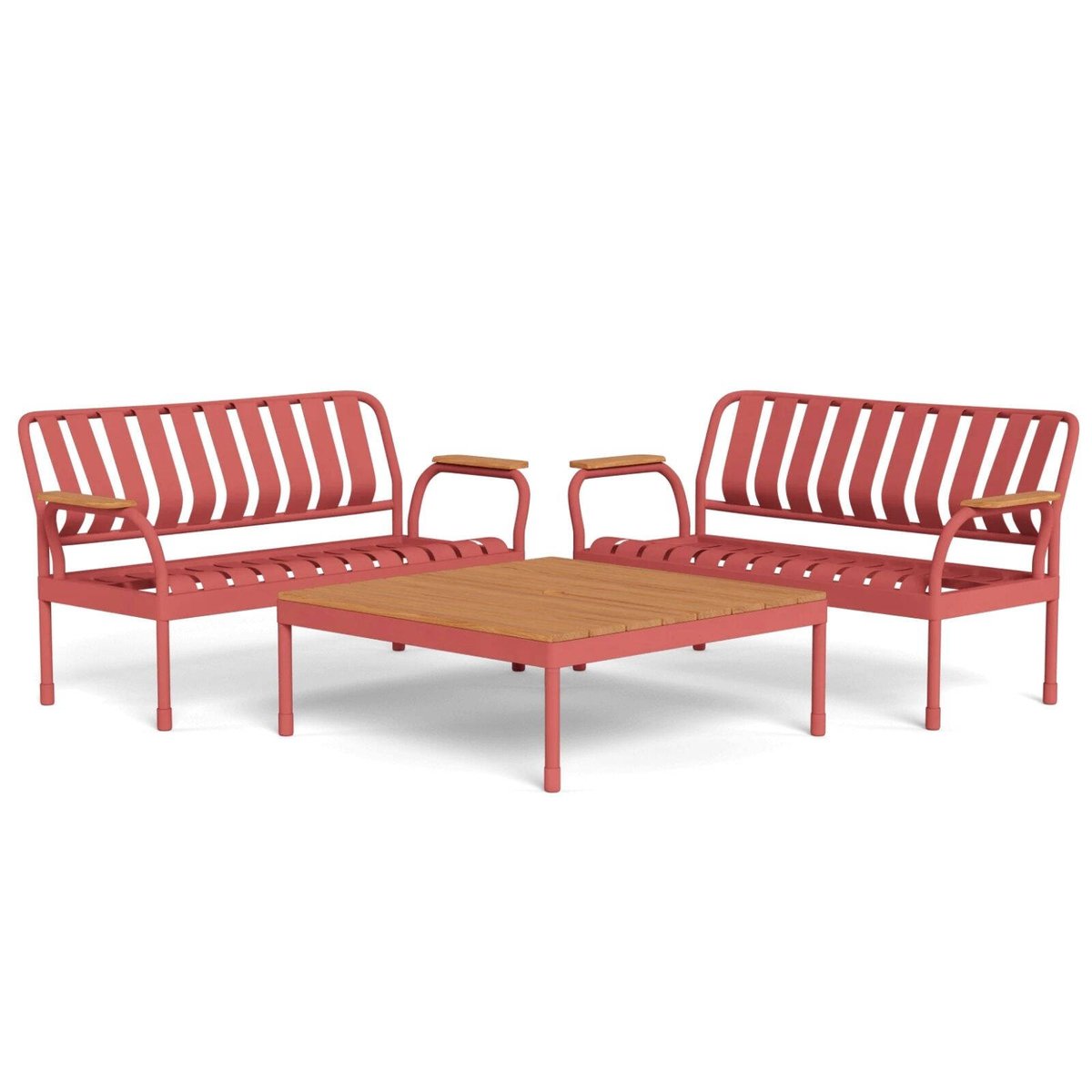 Koala Torakina Outdoor 4-Seater Lounge Set In Outback Rose - Bunnings ...