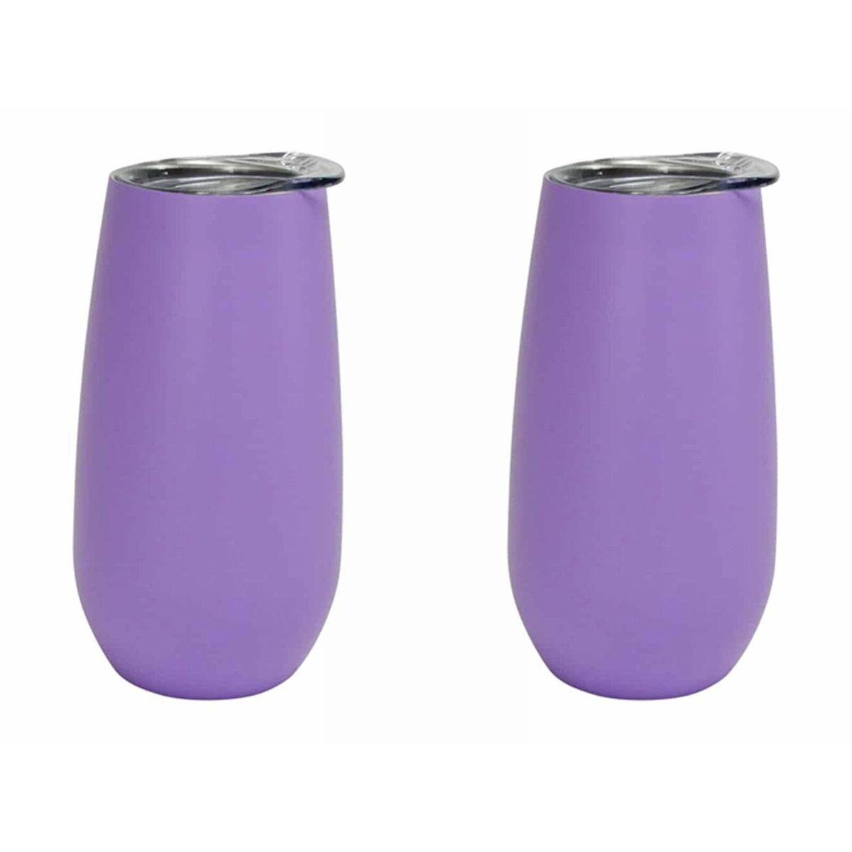 2PK Annabel Trends 175ml Stainless Steel Sparkling Flute Cup - Gelato ...