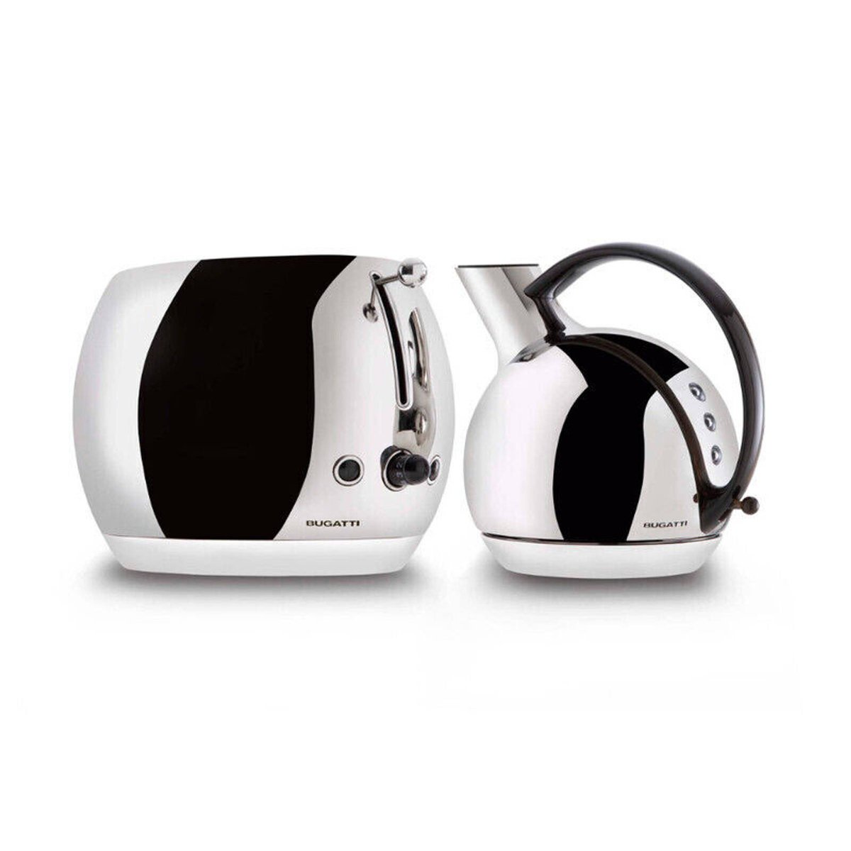 Bugatti Italy Romeo Toaster and Giulietta Kettle Set - Chrome ...