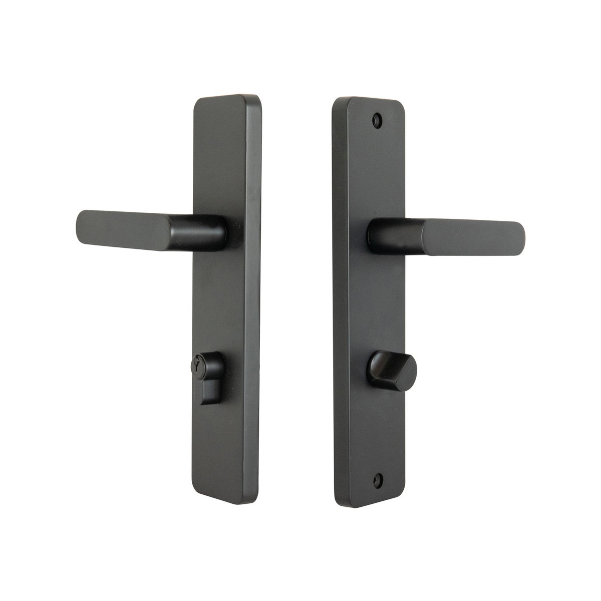 Ikonic 260 x 60mm Oslo Matte Black Entrance Lockset - 260mm Matte Black ...