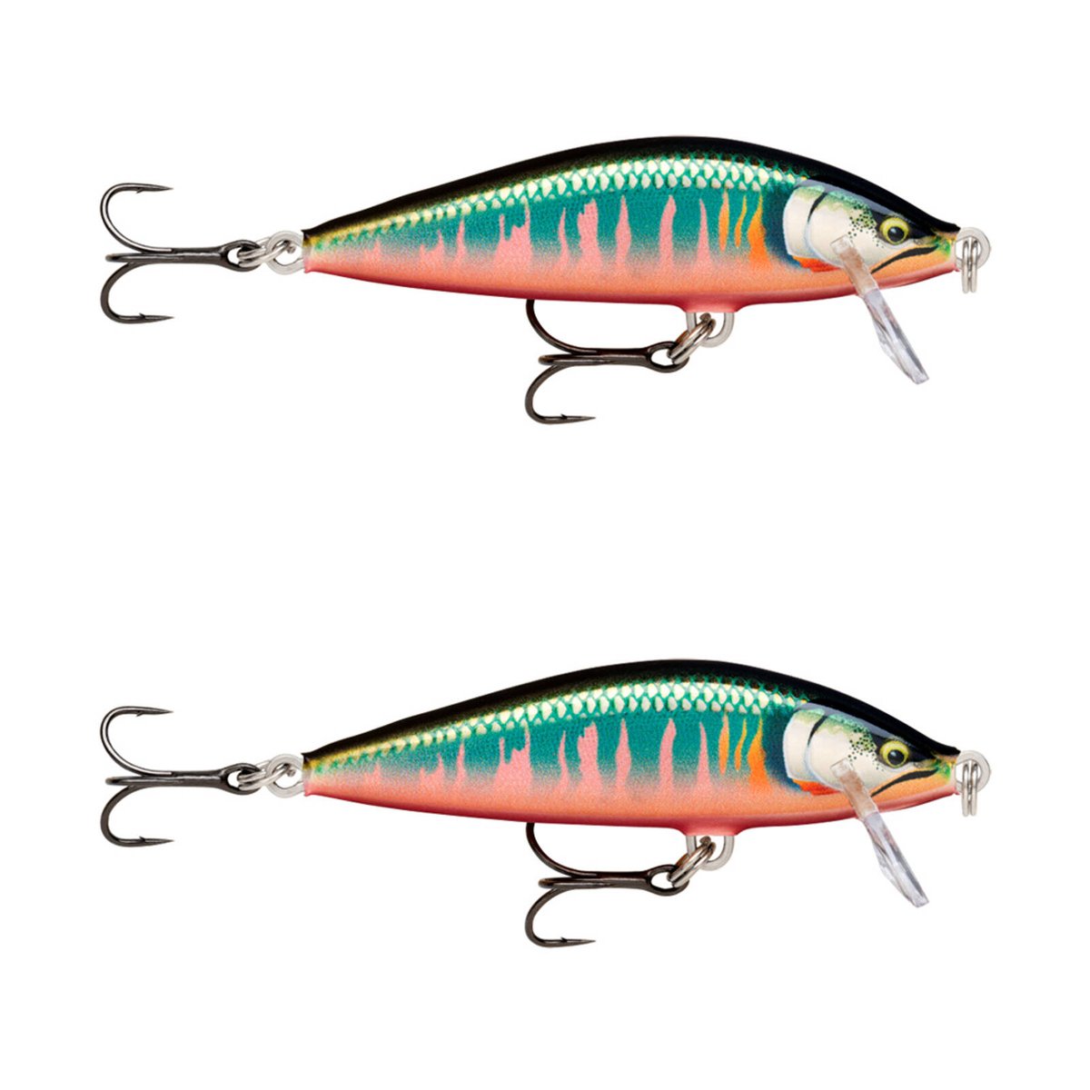 2x Rapala 7.5cm Countdown Sink Hardbody Balsa Fishing Lures - Gilded ...