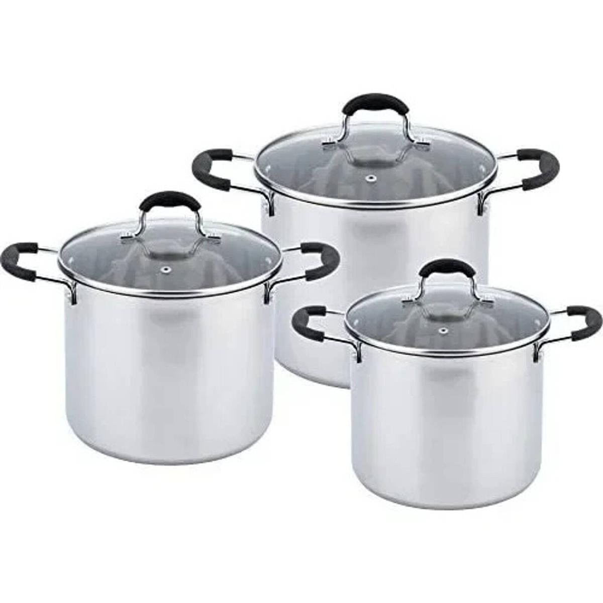 Rossner Stainless Steel Induction Cookware Set Casserole Stockpot 3 ...