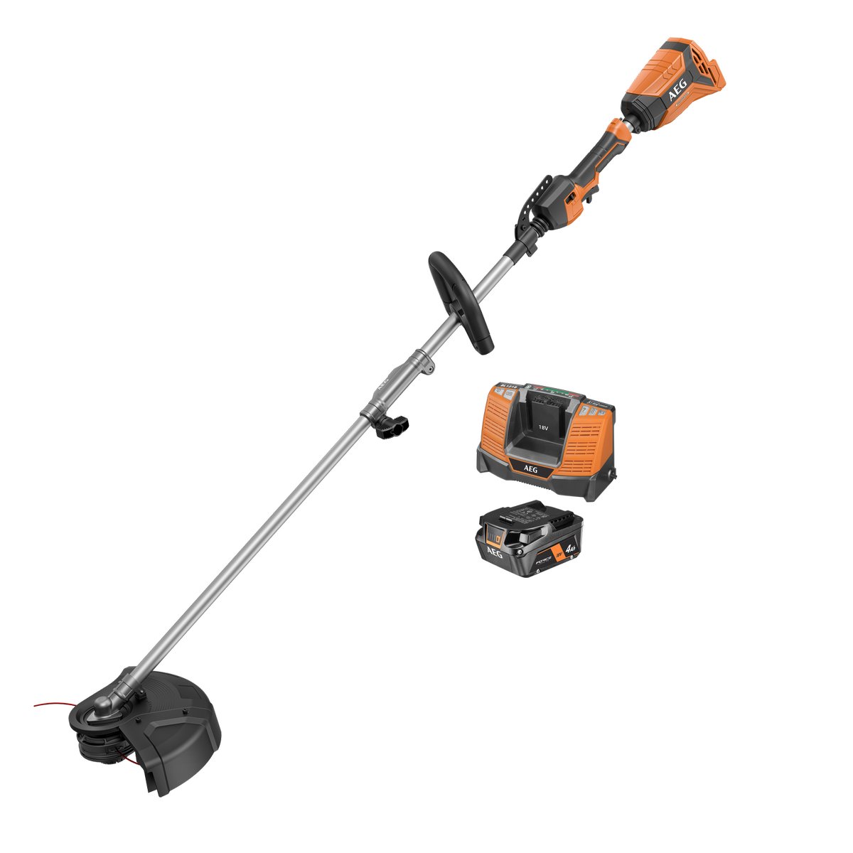 AEG 18V 33cm 4.0Ah Brushless Line Trimmer Force Kit - Bunnings Australia