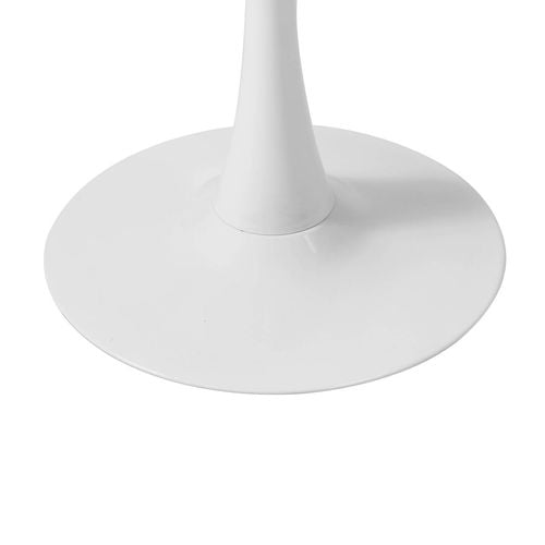 Oikiture 60cm Dining Table Round Metal White - Bunnings Australia