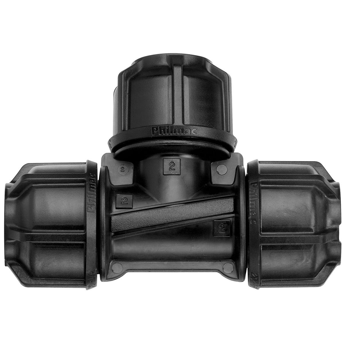 Philmac Metric 20mm Poly x Poly x Poly Pipe Tee - Bunnings Australia