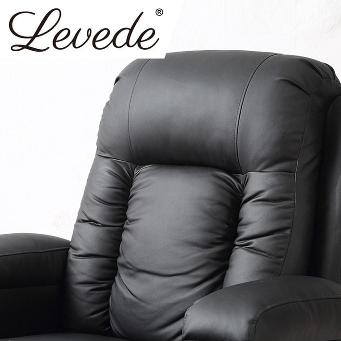 Levede Recliner Massage Chair PU Leather 360 Degree Swivel 8 points heated Bunnings Australia