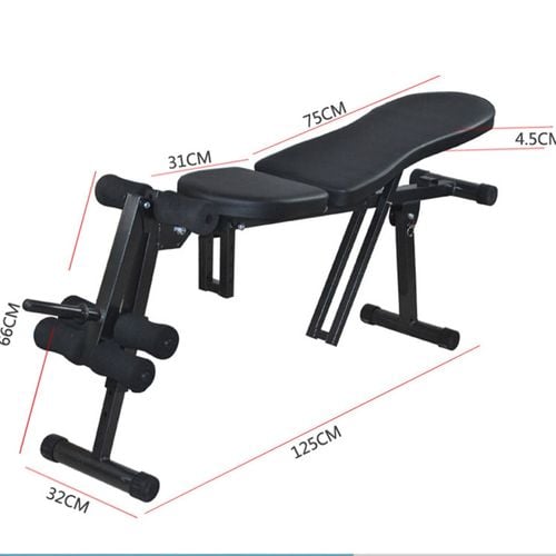 Sit Up Abdominal Crunch Adjustable Flat Incline Bench Fitness GYM Home ...