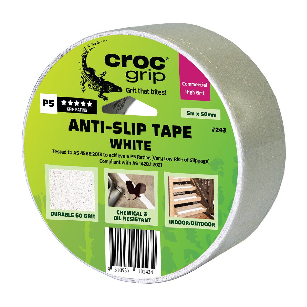 Croc Grip 5m x 50mm White Anti-Slip Tape - Bunnings Australia