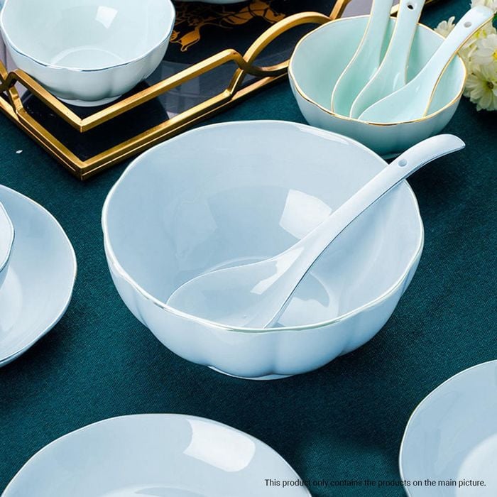 SOGA Light Blue Japanese Style Ceramic Dinnerware Set of 12 - Bunnings ...
