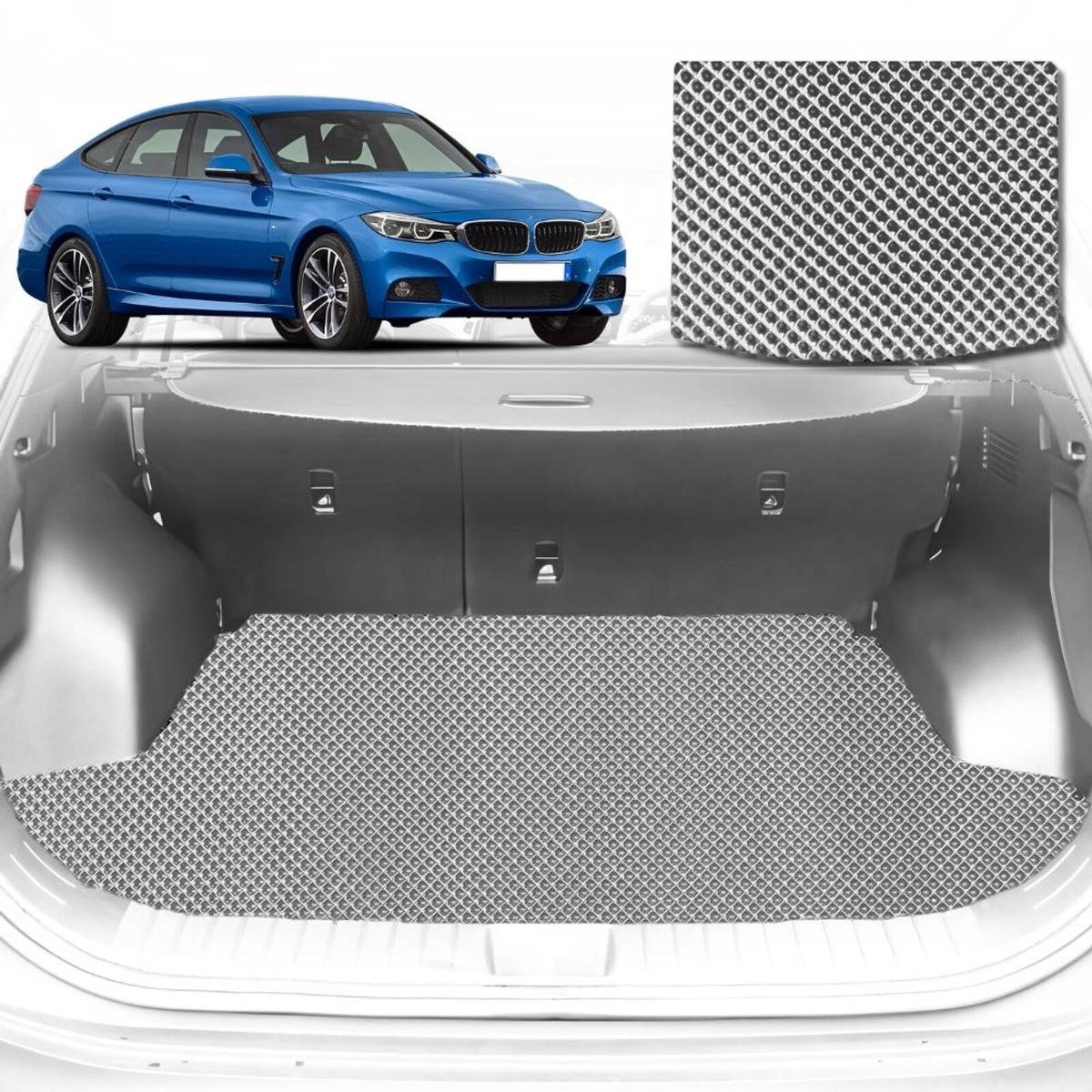 6D Diamond Car Boot Mat for BMW 3 Series (F30 F31)2011-2018-Sedan-Cargo ...