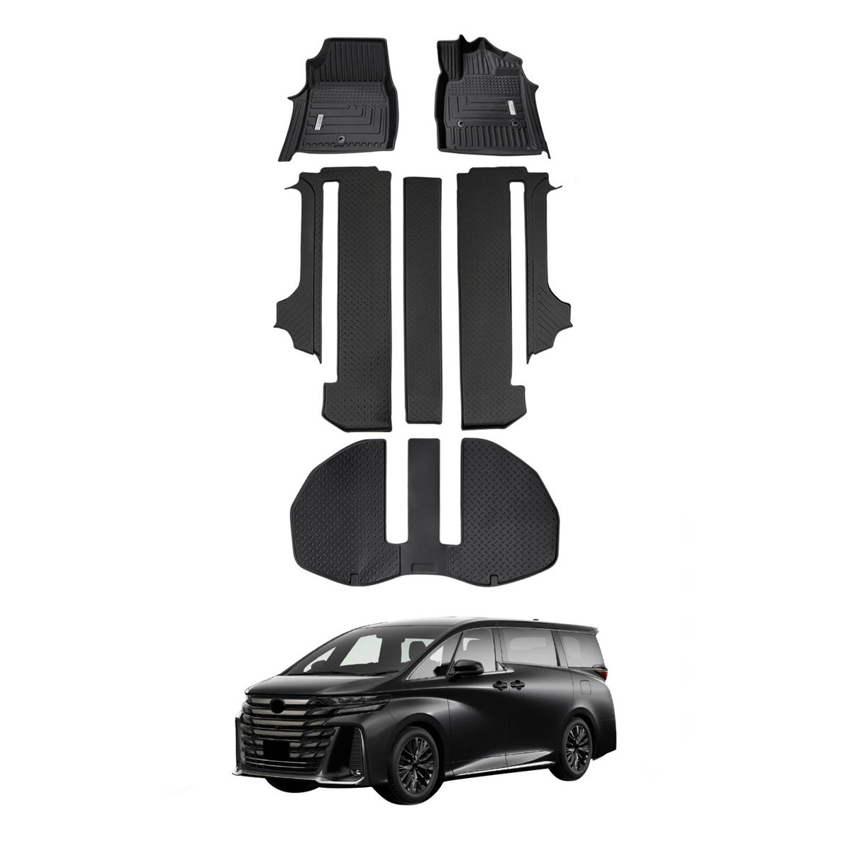 AUSGO Floor Mats & Boot Liner Set for Toyota Alphard AH30 2015-2023 Car ...
