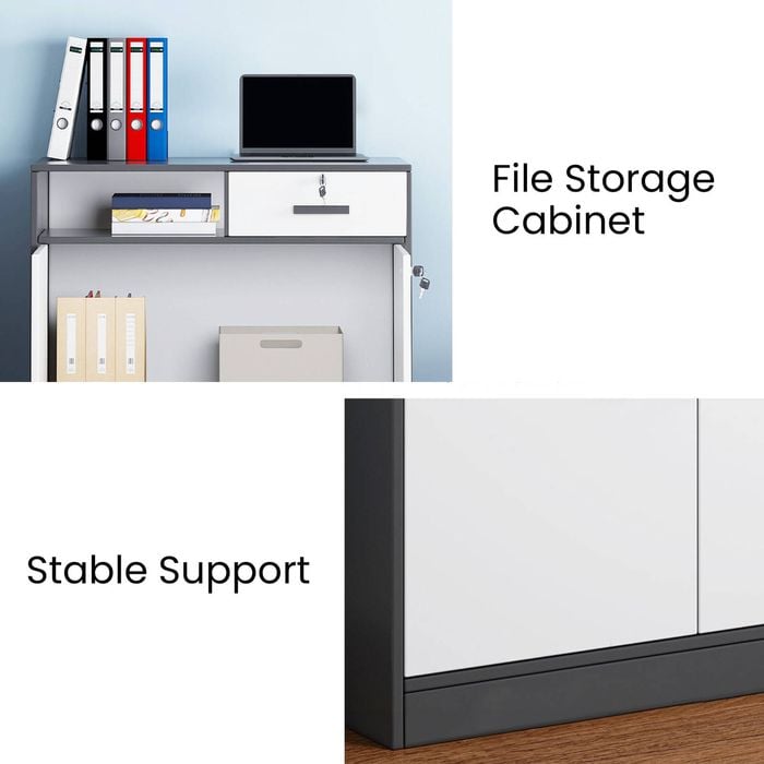 Filing Cabinet Document Organiser Office Storage Lockable Drawer ...