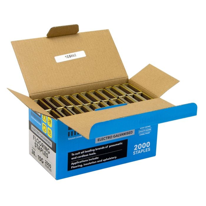 Titan 15G x 38mm Electro Galvanised Collated Flooring Staples - Pack of ...