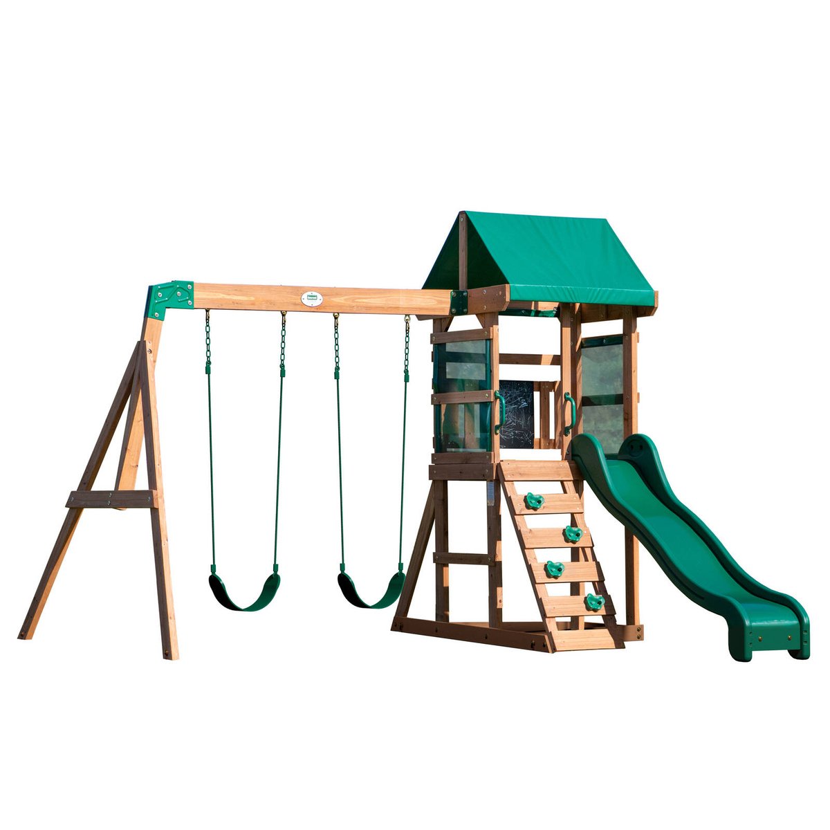 Backyard Discovery Buckley Hill Cedar Wood Play Centre Swing Set with ...
