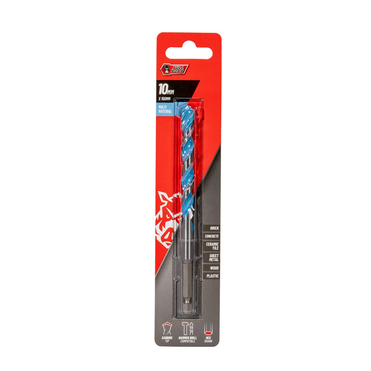 Full Boar 10 x 150mm Multi-Material Drill Bit FMMD-10150H - Bunnings ...
