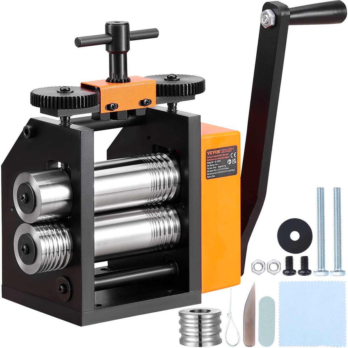 VEVOR 76 mm Jewelry Rolling Mill Machine 3-in-1 Multi-function for Wire ...