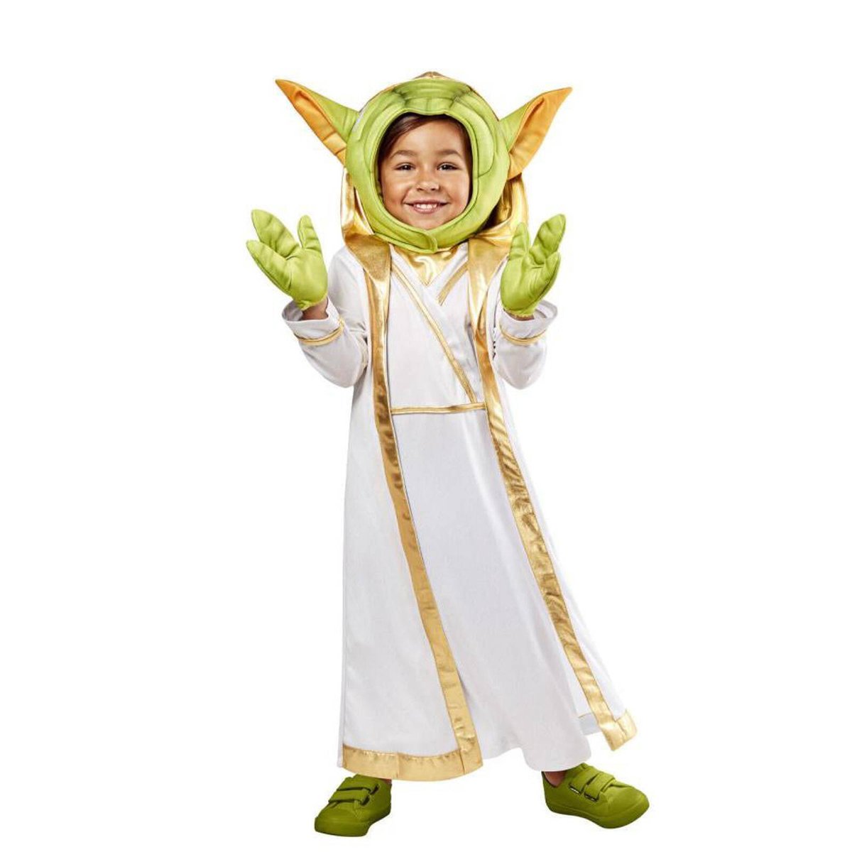 Yoda Young Jedi Deluxe Halloween Costume Child Robe with Hood Gloves ...