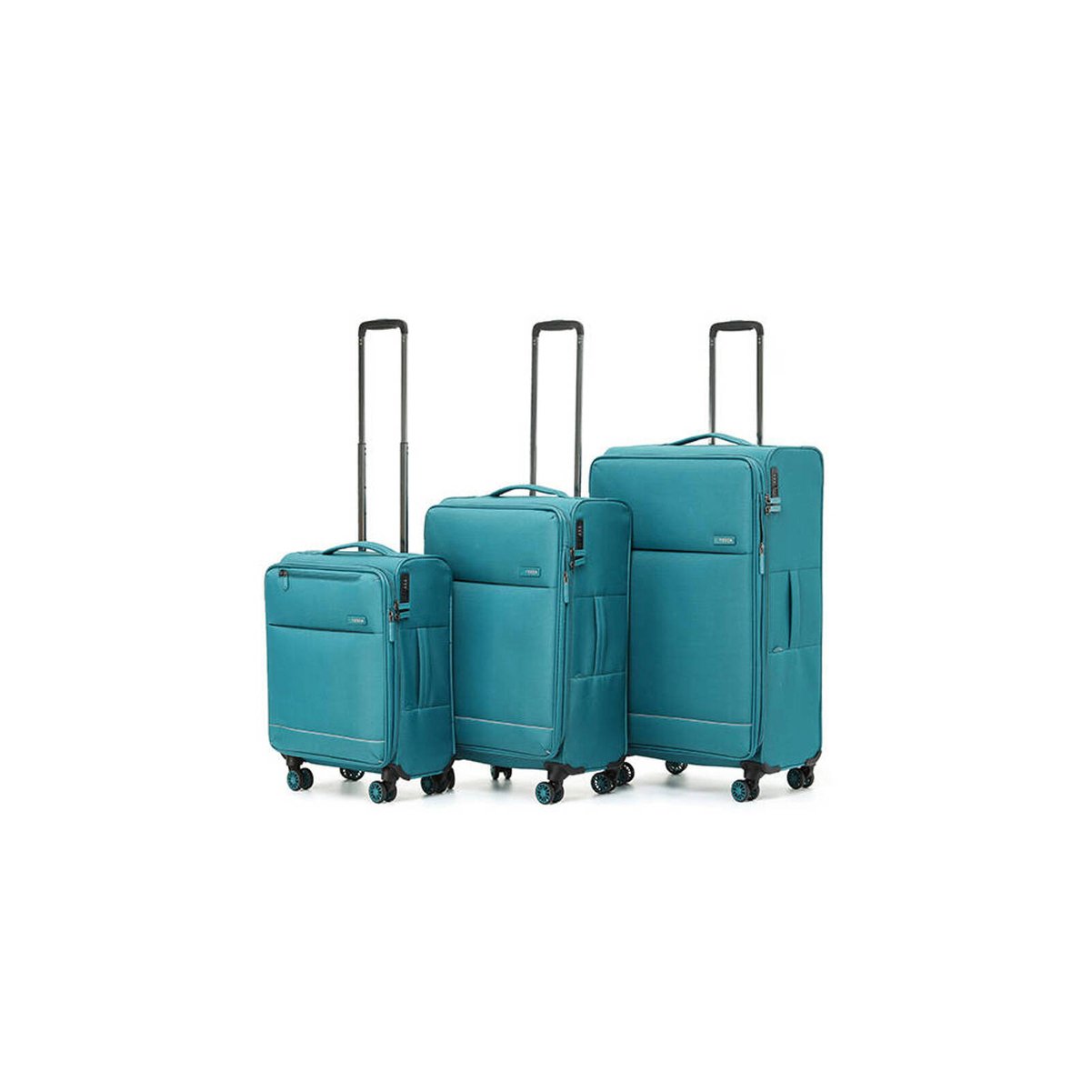 3pc Tosca So-Lite Suitcase Trolley Luggage Set - Teal - Bunnings Australia