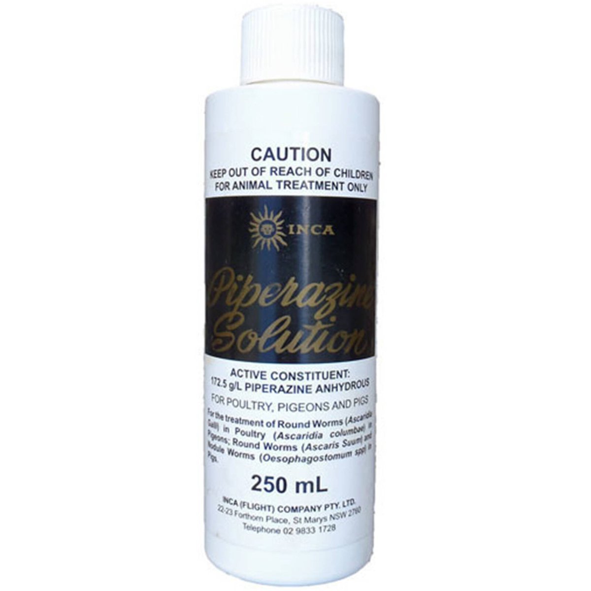 Inca Piperazine Solution Animal Treatment Aid 250ml - Bunnings Australia
