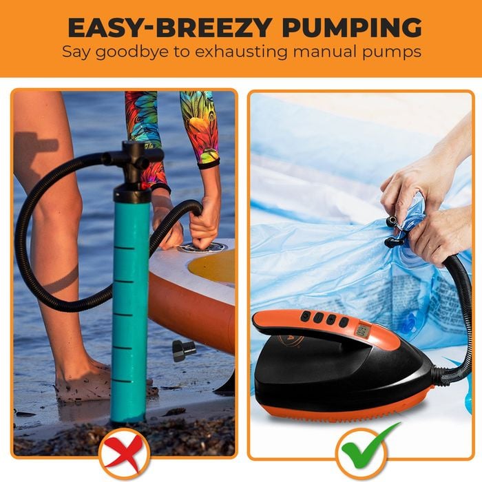 Kahuna Portable Electric Air Pump 12V for Inflatable Paddle Boards ...