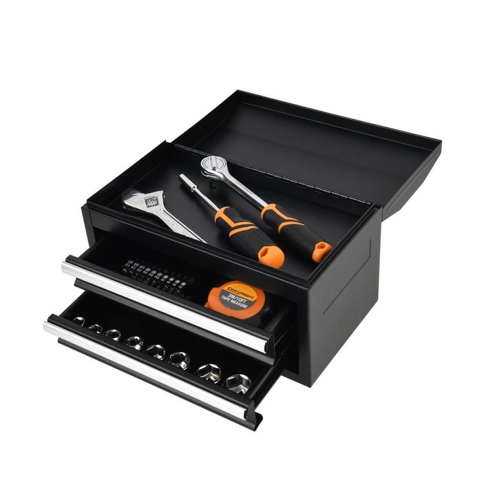 Craftright Matt Black 2 Drawer Mini Tool Chest - Bunnings Australia